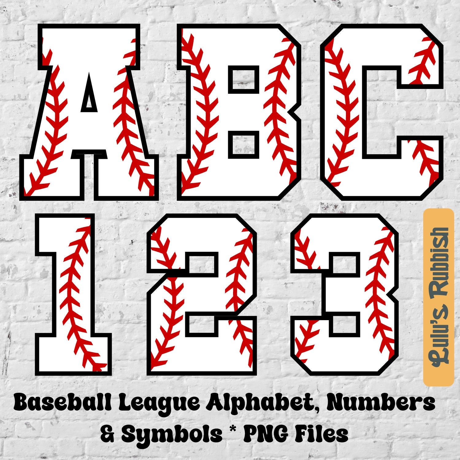 Baseball League Alphabet Digital Download, Baseball Alphabet PNG Design ...