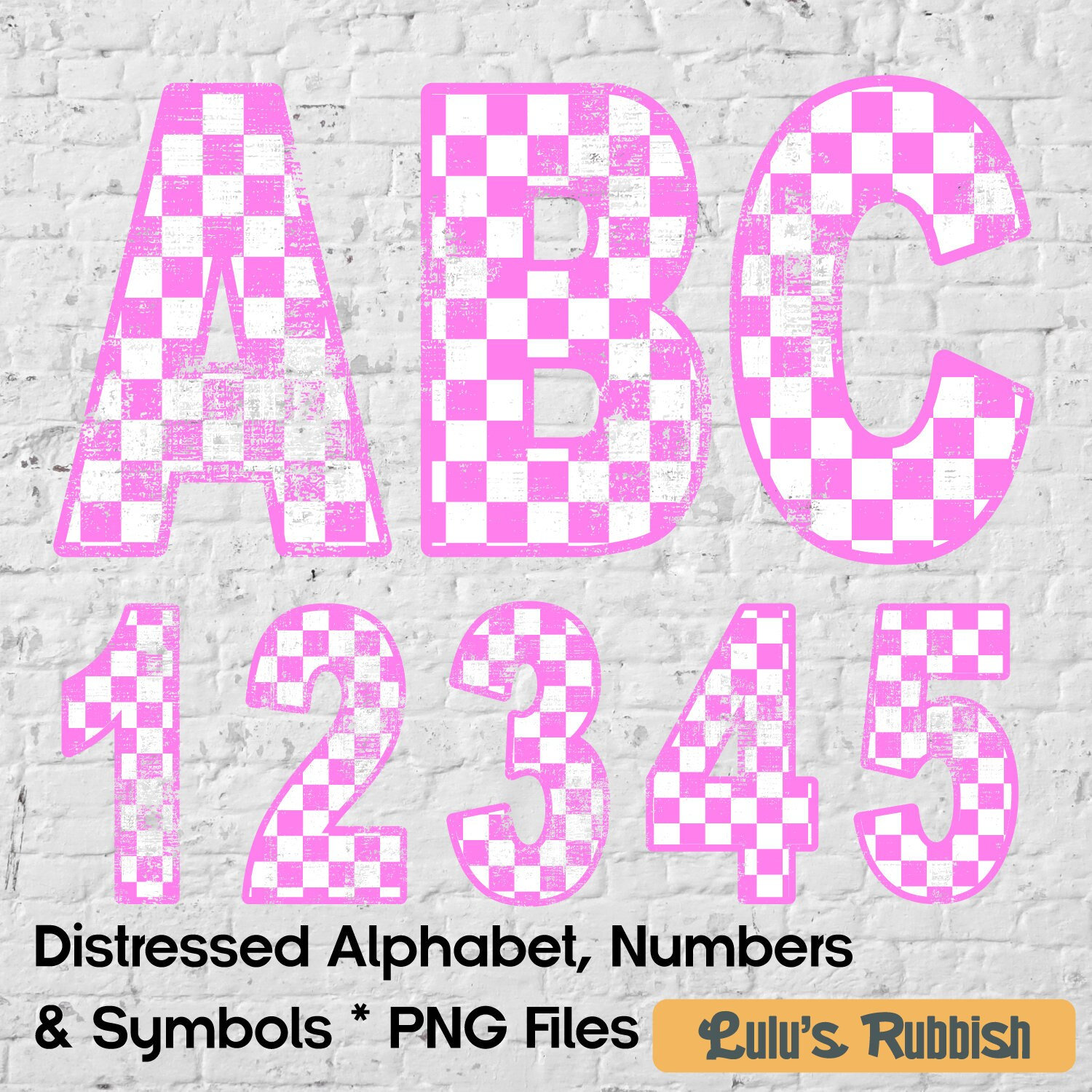 Checkered Alphabet Digital Download, PNG Design Digital Download ...