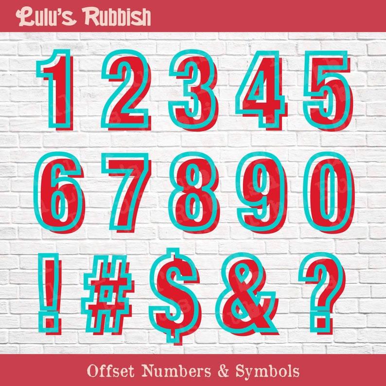 Offset Alphabet Set PNG, Offset Alpha, Colorful Font PNG, Instant ...