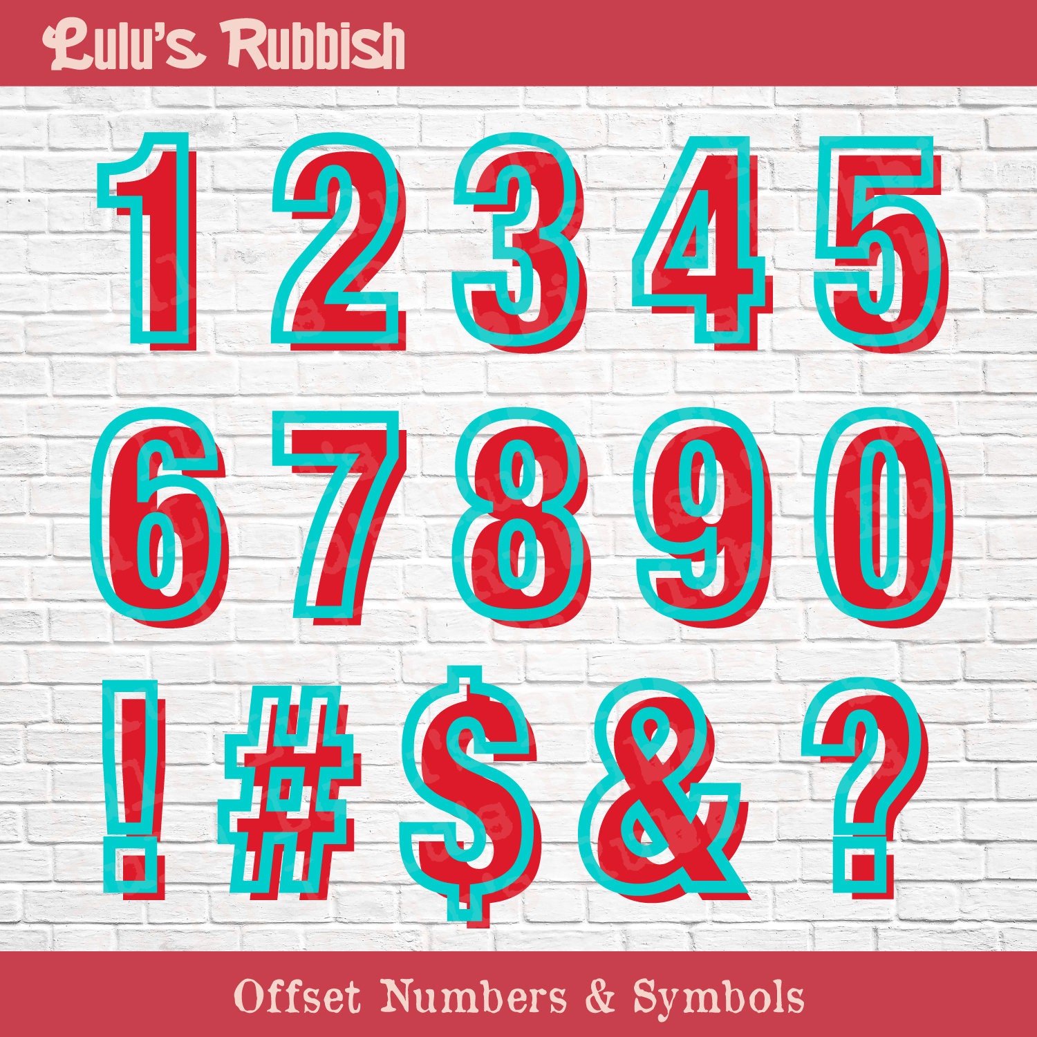 Offset Alphabet Set PNG, Offset Alpha, Colorful Font PNG, Instant ...