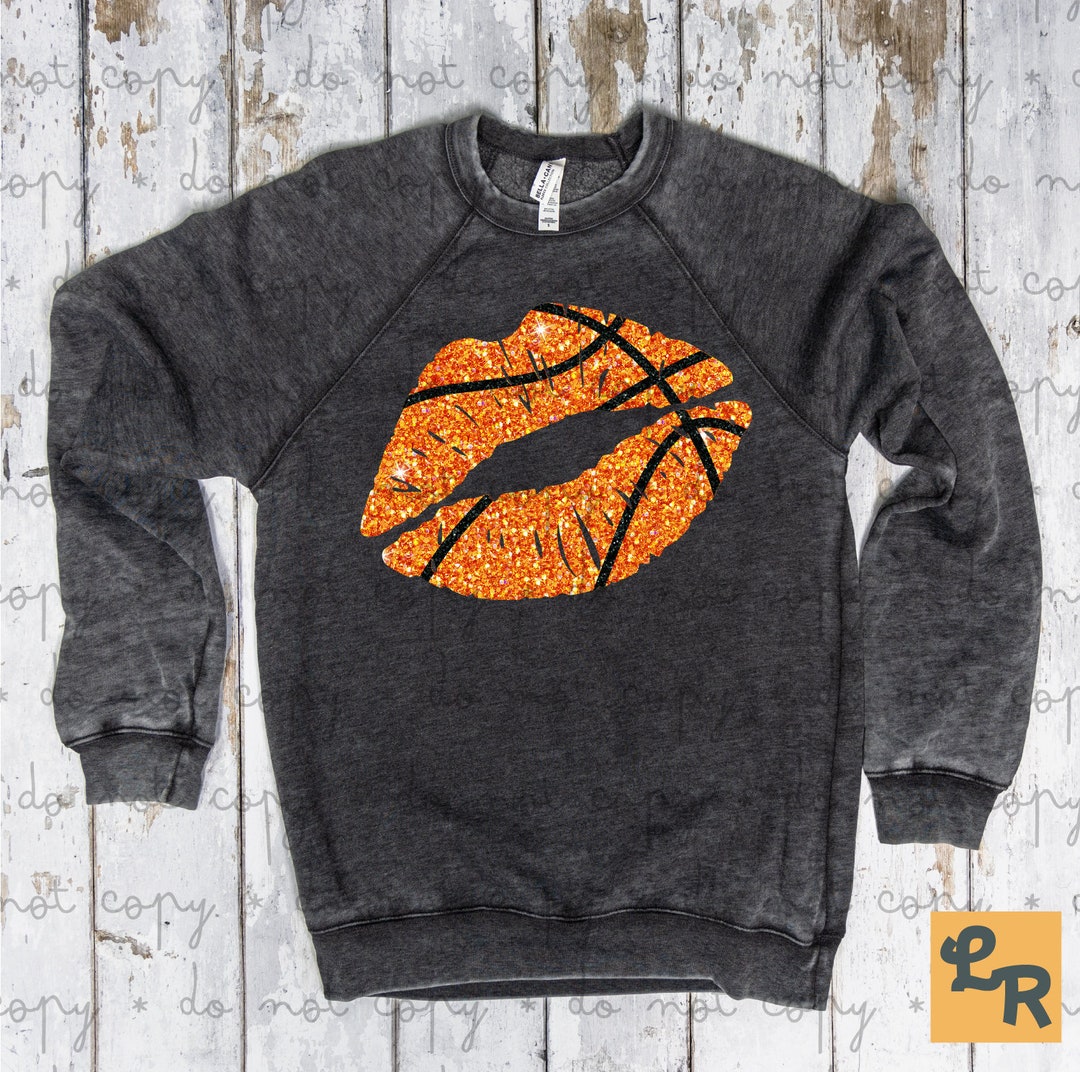 Basketball Kiss in Faux Glitter Digital Download, PNG Design Digital ...