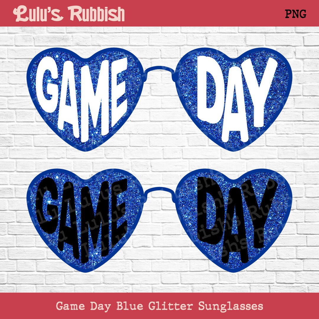 Game Day Sunglasses Faux Glitter Digital Download, PNG Design Digital ...