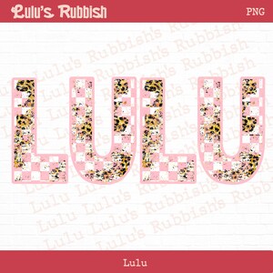 Checkered Leopard Print Alphabet, Numbers, Symbols (PNG Digital ...