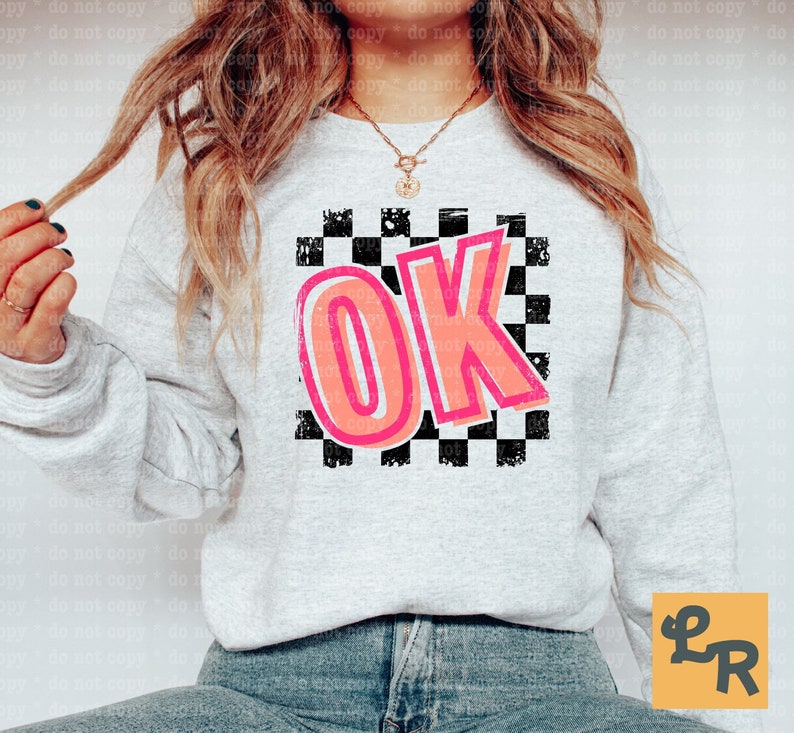 Oklahoma Checkered Distressed PNG, Football Game Day Volleyball Season ...