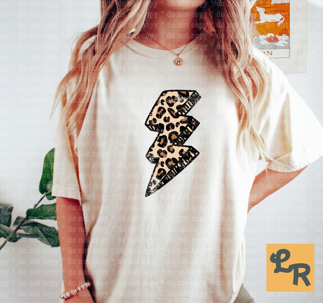 Leopard Lightning Bolt Png Svg, Leopard Design, Distressed Leopard ...