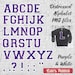 Varsity Distressed Alphabet Set Png, White & Purple Alphabet Set, Png ...