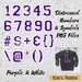 Varsity Distressed Alphabet Set Png, White & Purple Alphabet Set, Png ...