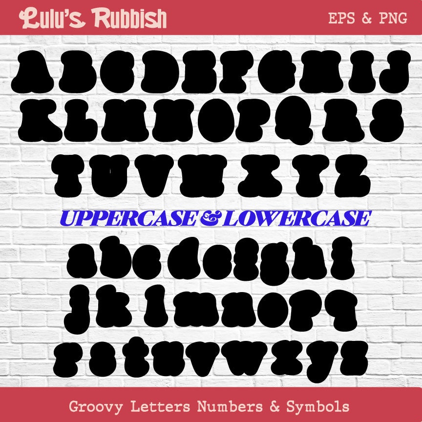 Groovy Retro Alphabet PNG, PNG Alphabet, Cute, Retro Bubble Letters ...