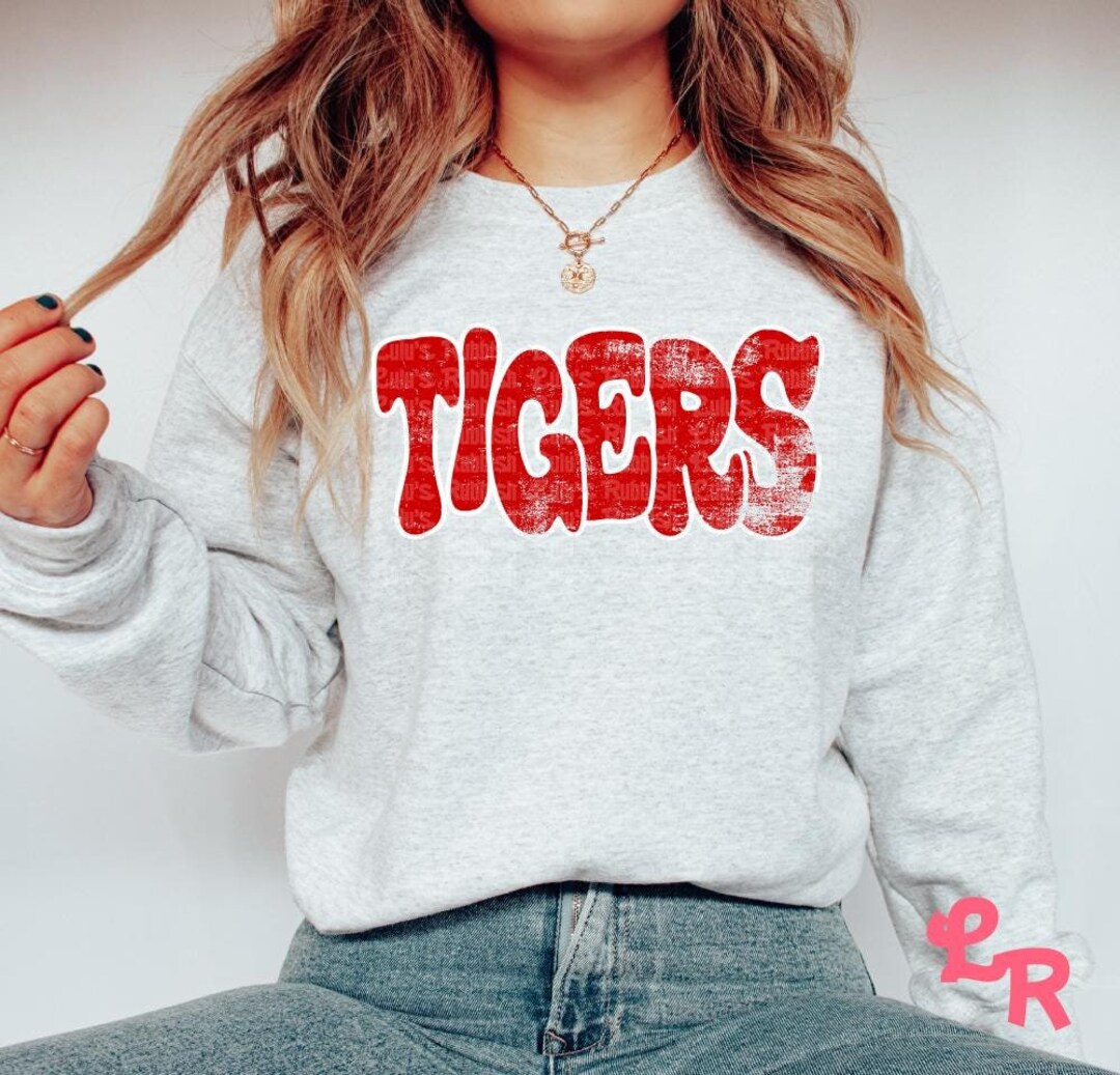 Tigers Wonky Png Digital Download, Tigers Png Red and White - Etsy