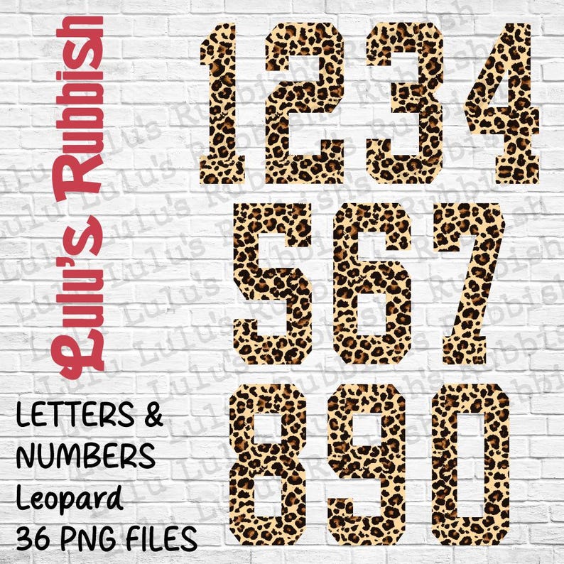 Leopard Print Alphabet, PNG Letters, Numbers (digital Download) - Etsy