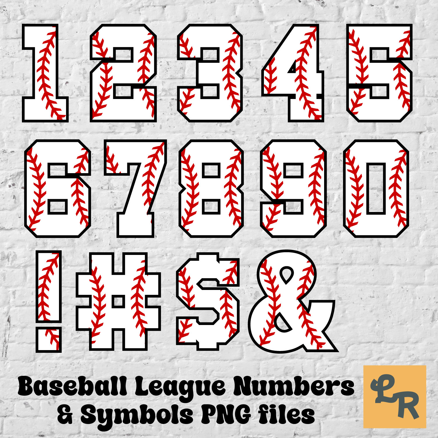 Baseball League Alphabet, Numbers, Symbols PNG (digital Download) - Etsy