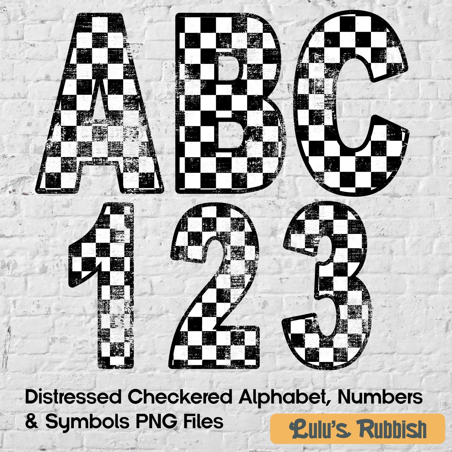 Checkered Alphabet Digital Download, PNG Design Digital Download ...