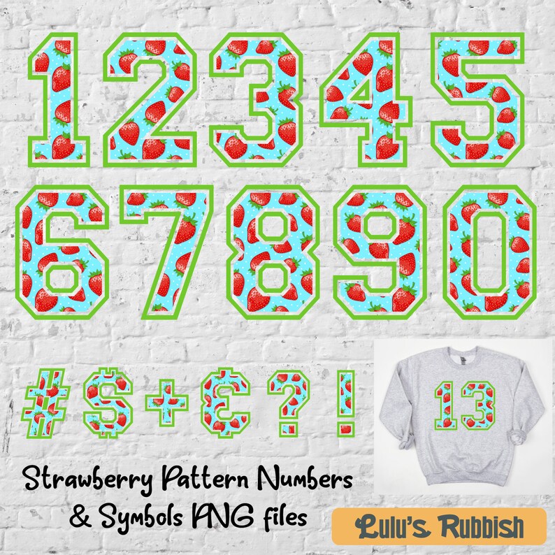 Strawberry Alphabet Digital Download, Strawberry Font PNG Design ...