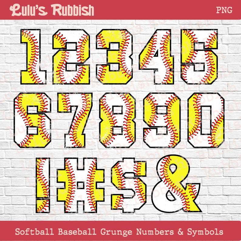 Baseball Softball Grunge Alphabet Png, Softball Baseball Mix Distressed ...