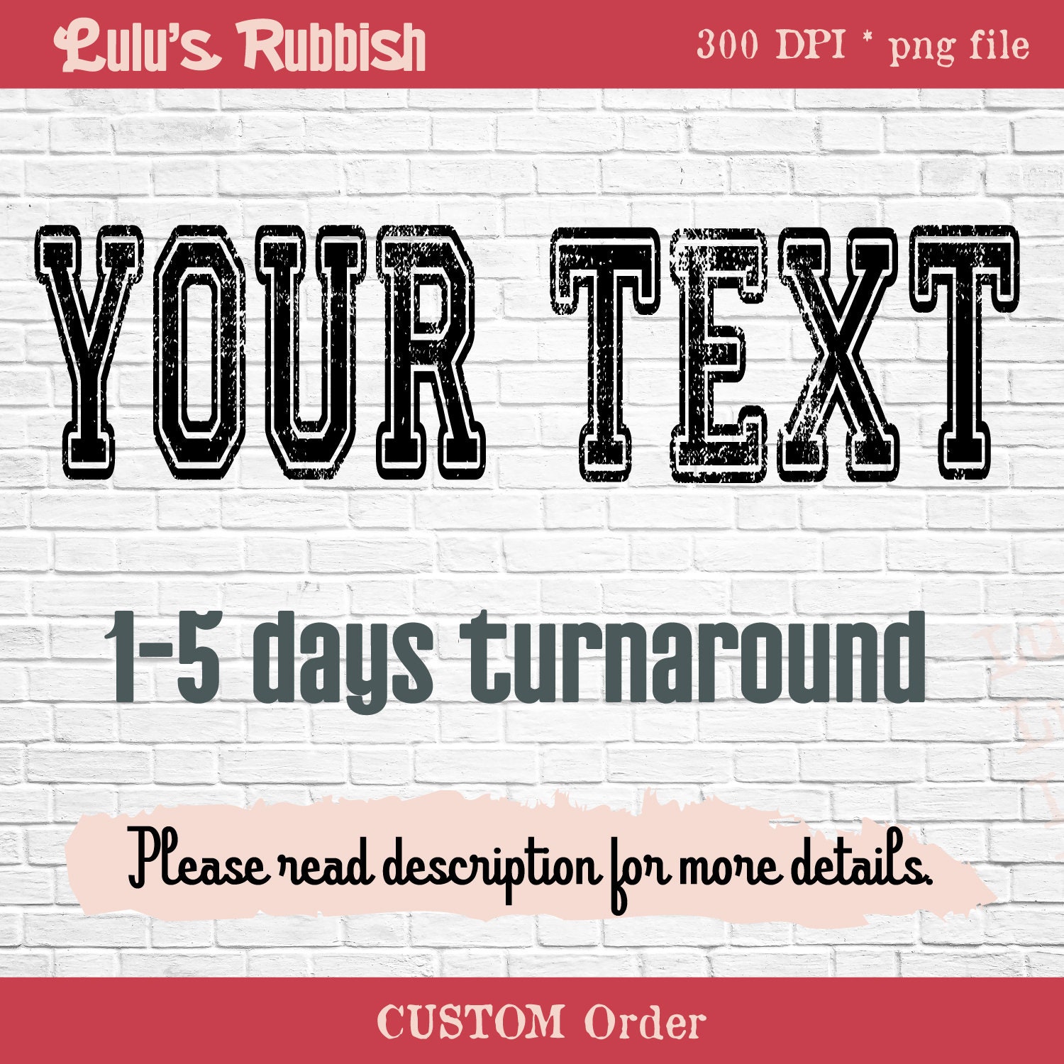 CUSTOM Varsity Distressed Digital Download, Distressed CUSTOM Png ...