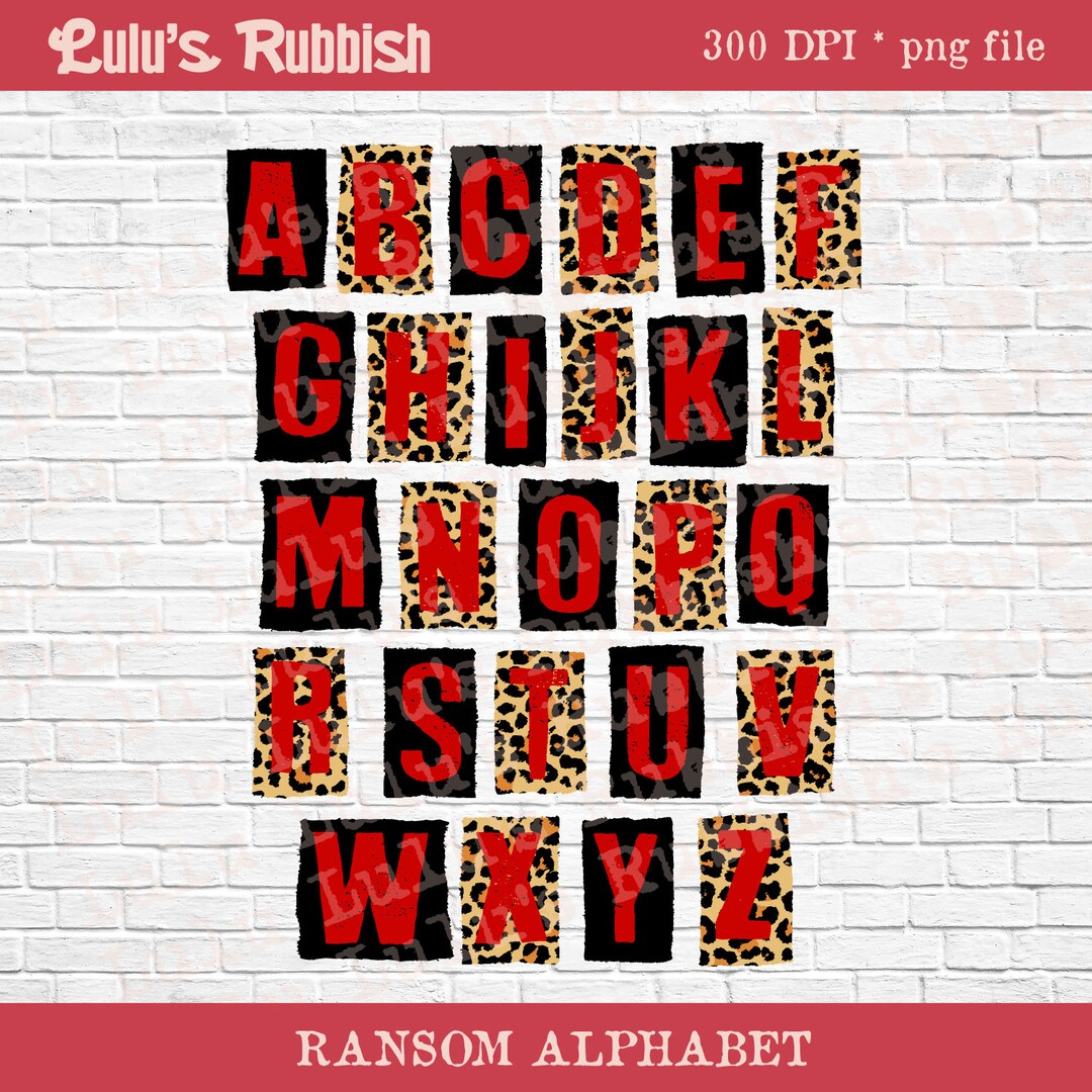 Ransom Alphabet Digital Download, Ransom Alphabet PNG Design Digital ...