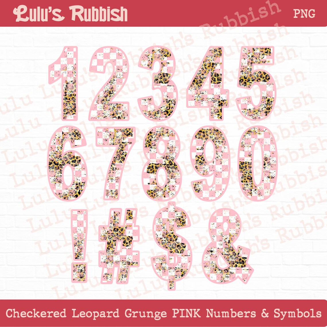 Checkered Alphabet Digital Download, Checkered Leopard Grunge Alphabet ...