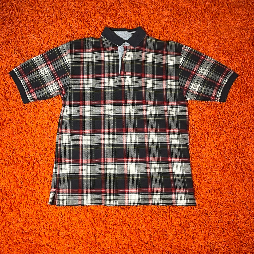 Roundtree & Yorke Red and Black Polo Shirt M - Etsy