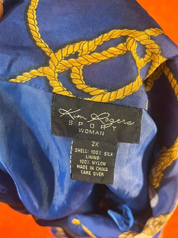 Kim Rodgers Sport Nautical Rope Silk Vintage Jacket (… - Gem