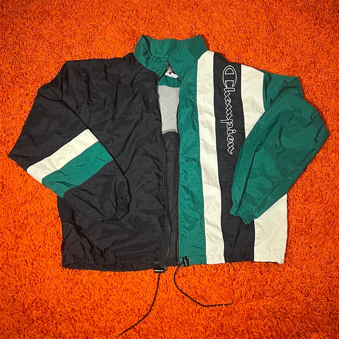 Champion 90s Colorblock Nylon Windbreaker Jacket large - Etsy