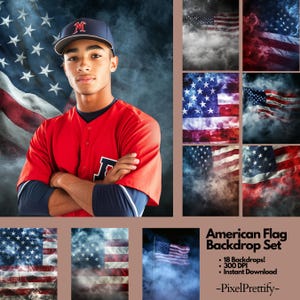 American Flag Digital Backdrops | Sports Backgrounds, Baseball ...