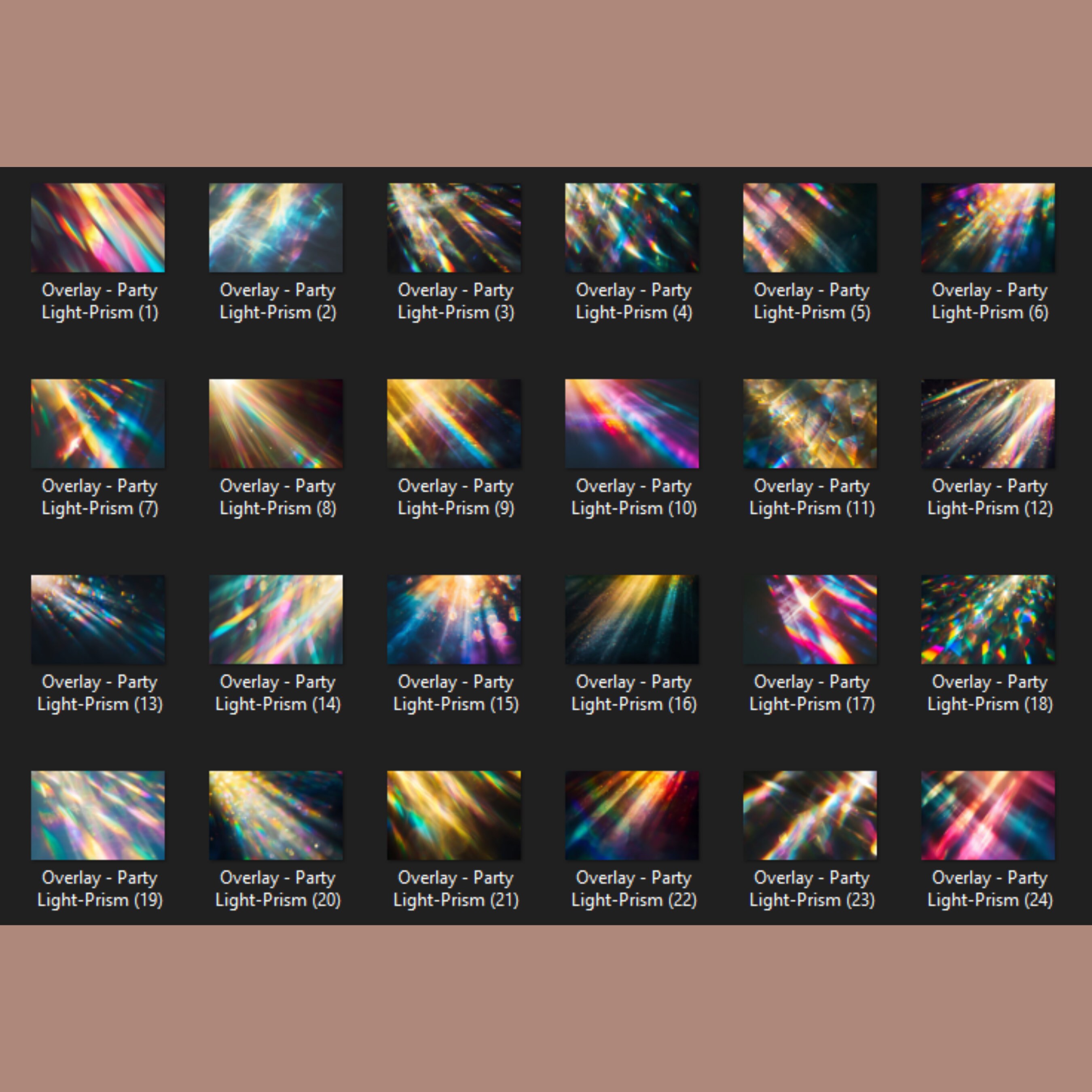 Prism Overlays, Crystal Light Overlays, Rainbow Light Leaks, Creative ...