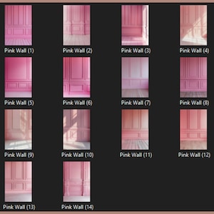 Pink Panel Wall Digital Backdrop Set, Maternity Backdrop Overlays ...