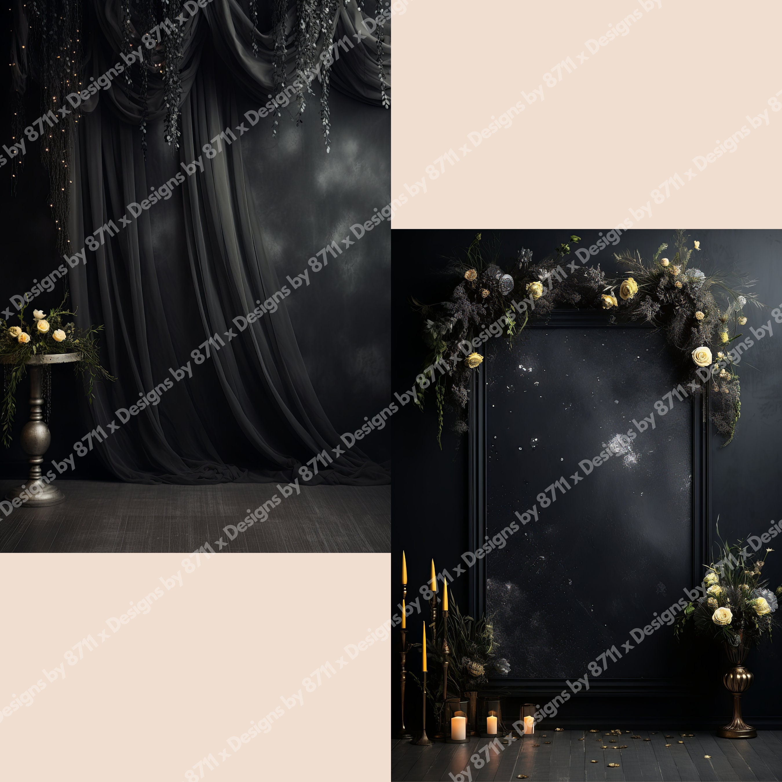Black Wall Vertical Portrait Background, Portrait Studio Backdrop ...