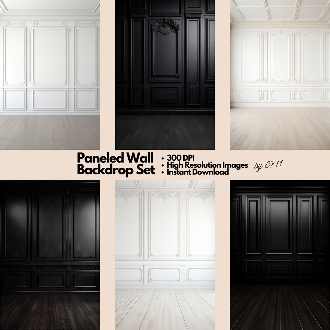 Panel Wall Digital Backdrop Set, Maternity Backdrop Overlays, Studio ...