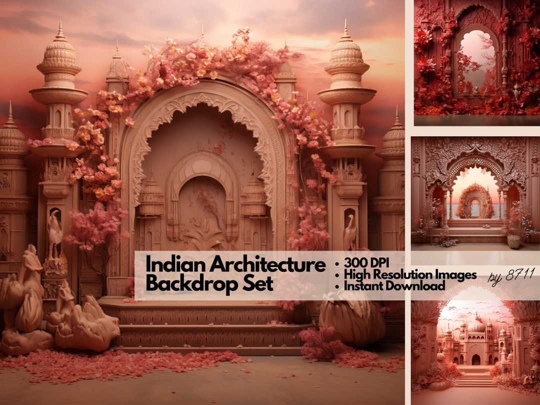 Indian Architecture Digital Maternity Backdrops Backgrounds Studio Art ...