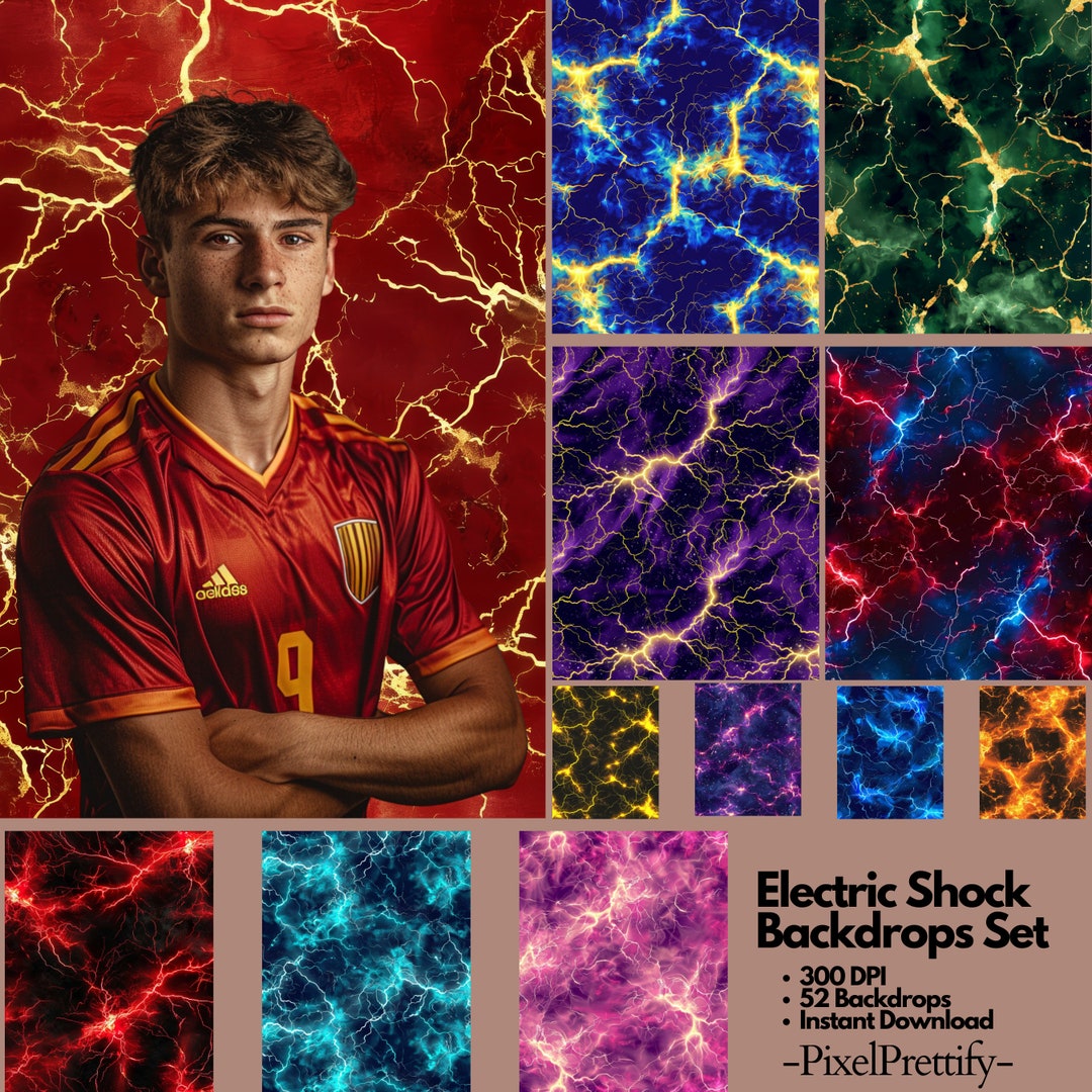 52 Electric Shock Digital Photography Backdrops: Perfect as Sports ...