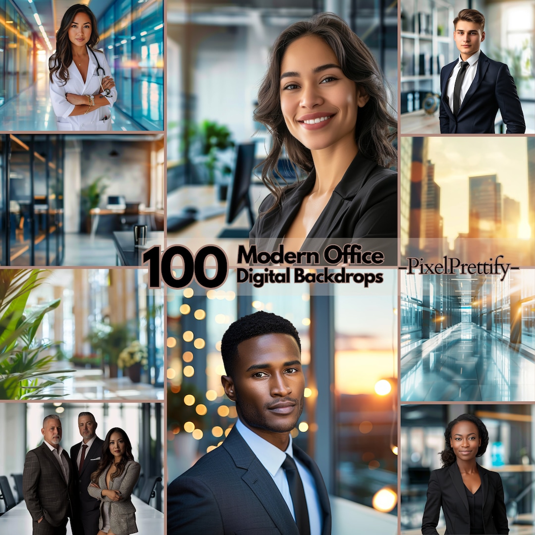 100 Modern Office Digital Backdrops for Professional Headshots ...