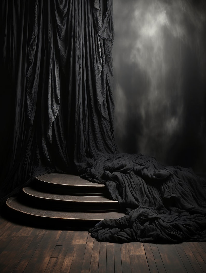 Black Curtain Digital Backdrop, Maternity Backdrop Overlays, Studio ...