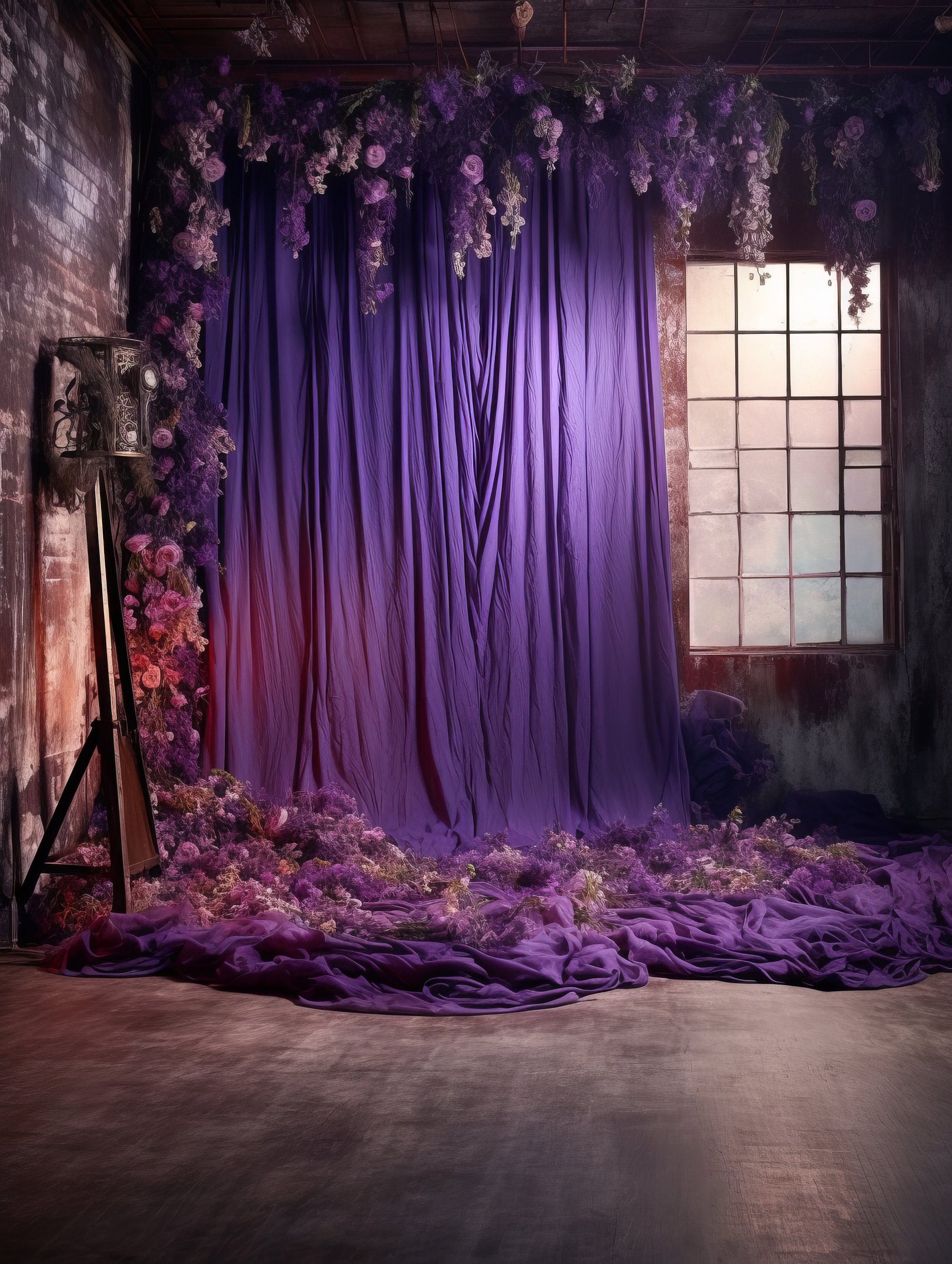 Purple Curtain Digital Backdrops, Maternity Backdrop Overlays ...