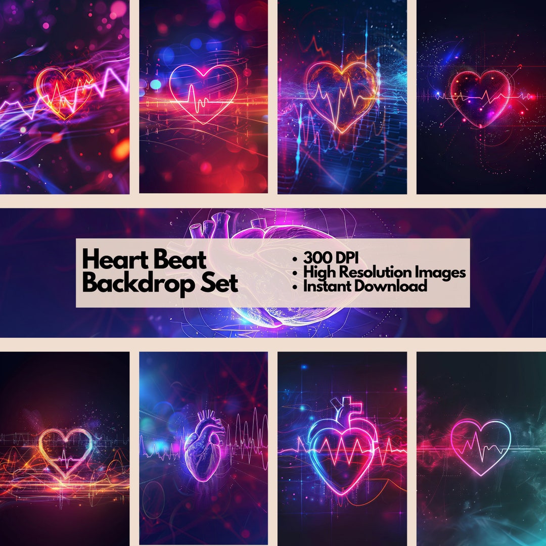 Heart Beat Studio Digital Backdrop Digital Background Vertical Portrait ...