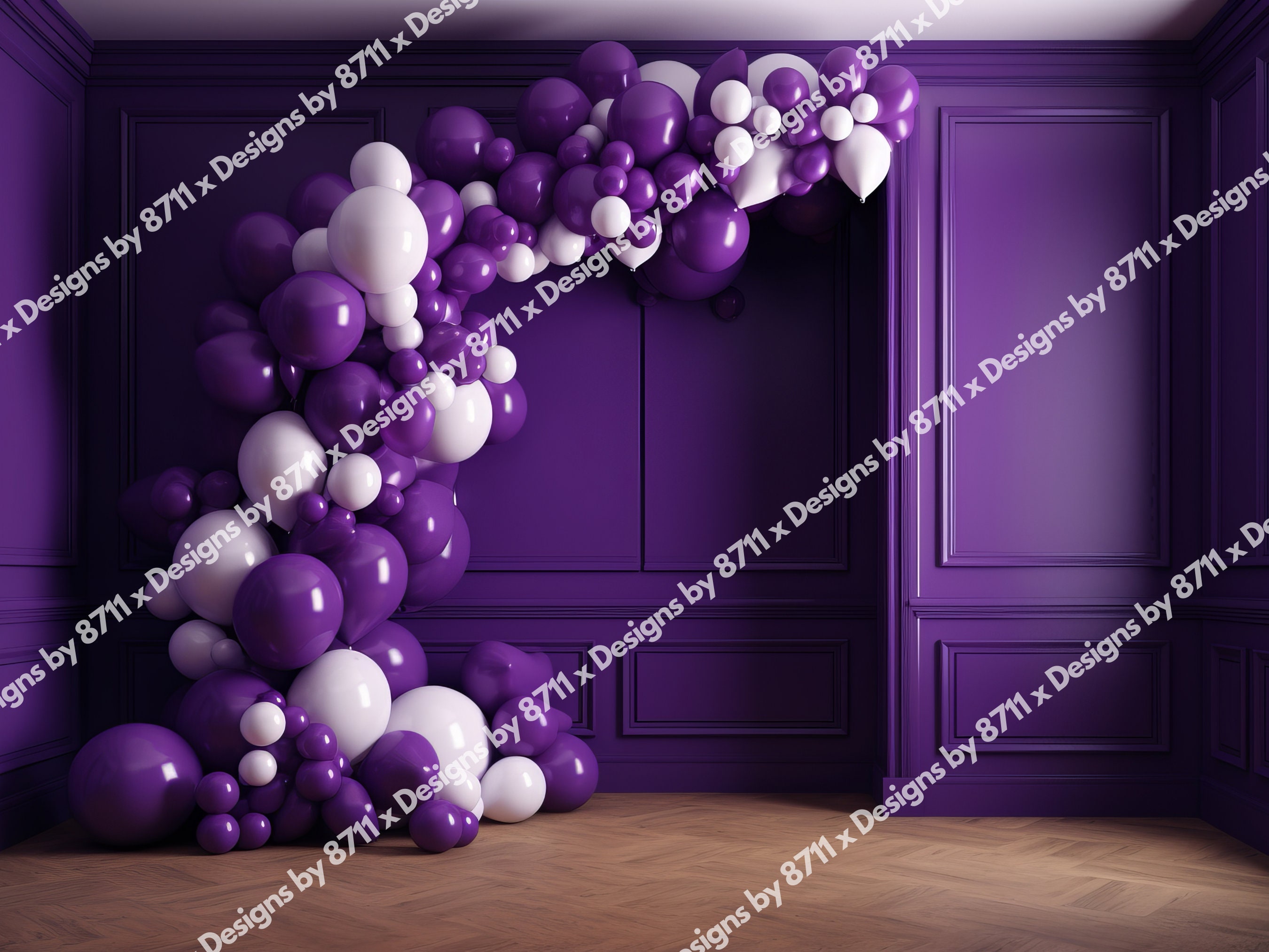 Purple Balloon Digital Maternity Backdrops Backgrounds Studio Art ...