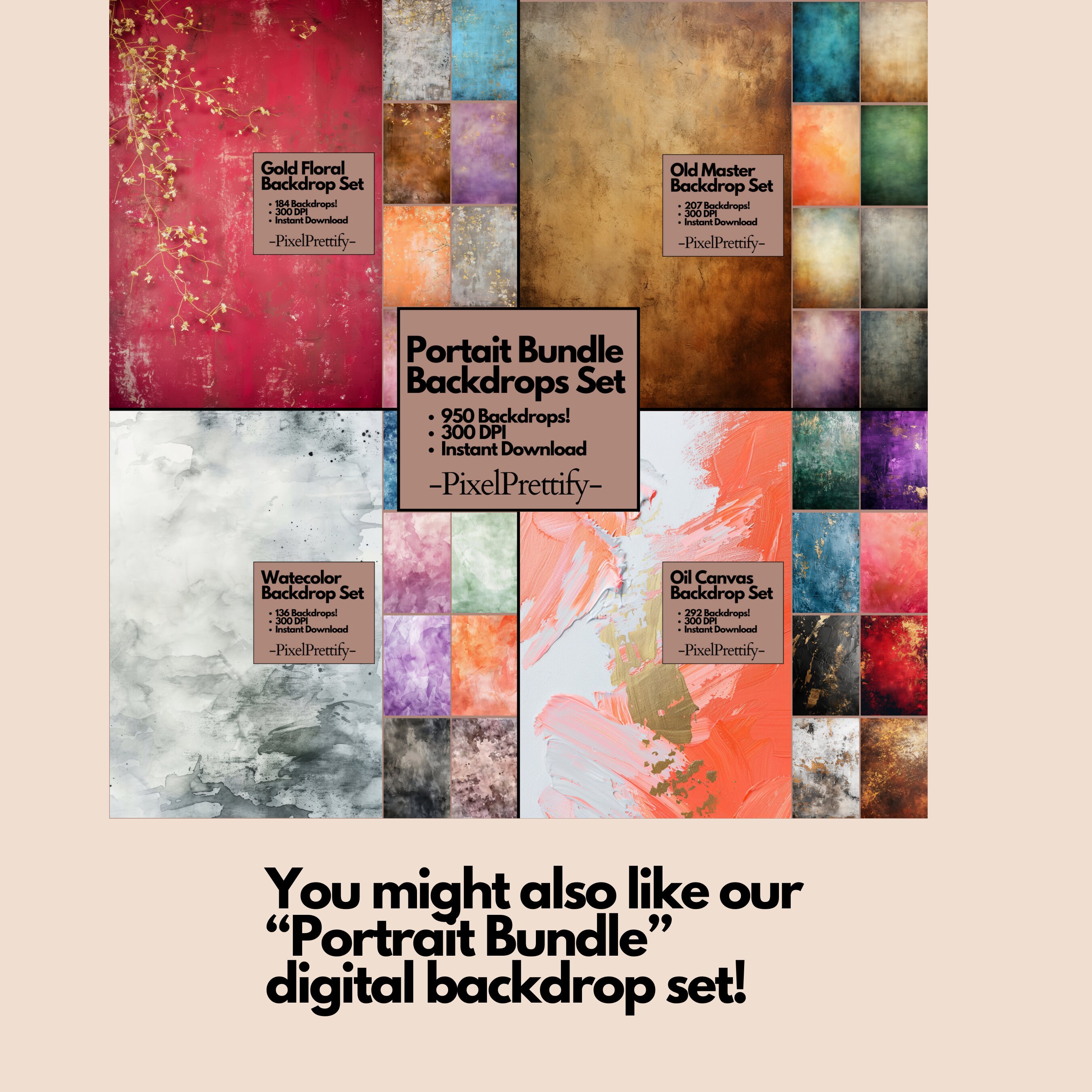 Panel Wall Digital Backdrop Set, Maternity Backdrop Overlays, Studio ...