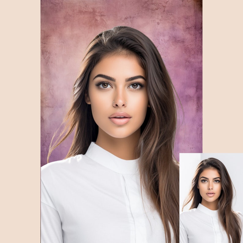 Purple Studio Backdrop - Digital Portrait Background, Instant Download ...