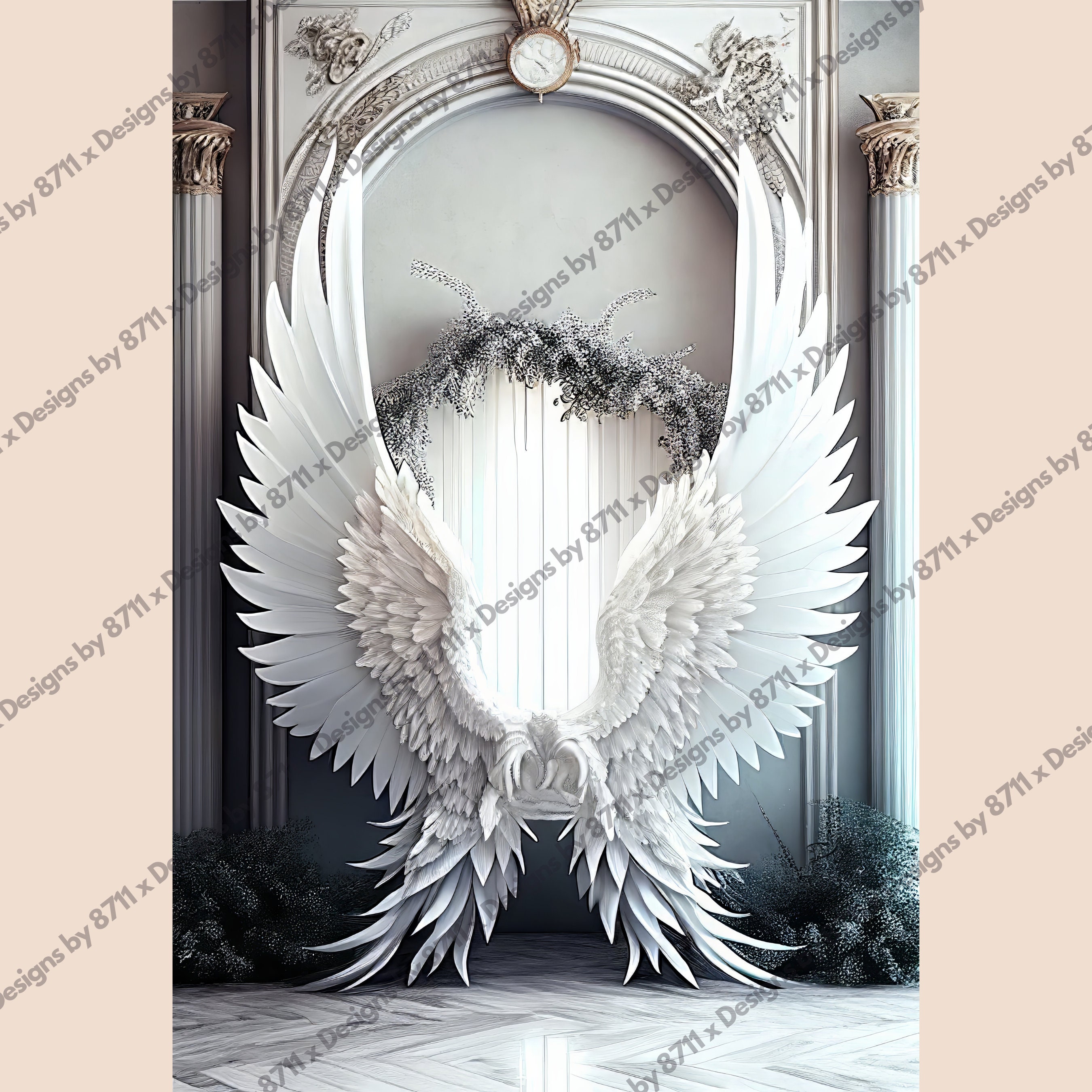Angel Wings Digital Backgrounds Maternity Backdrop Overlays Studio ...