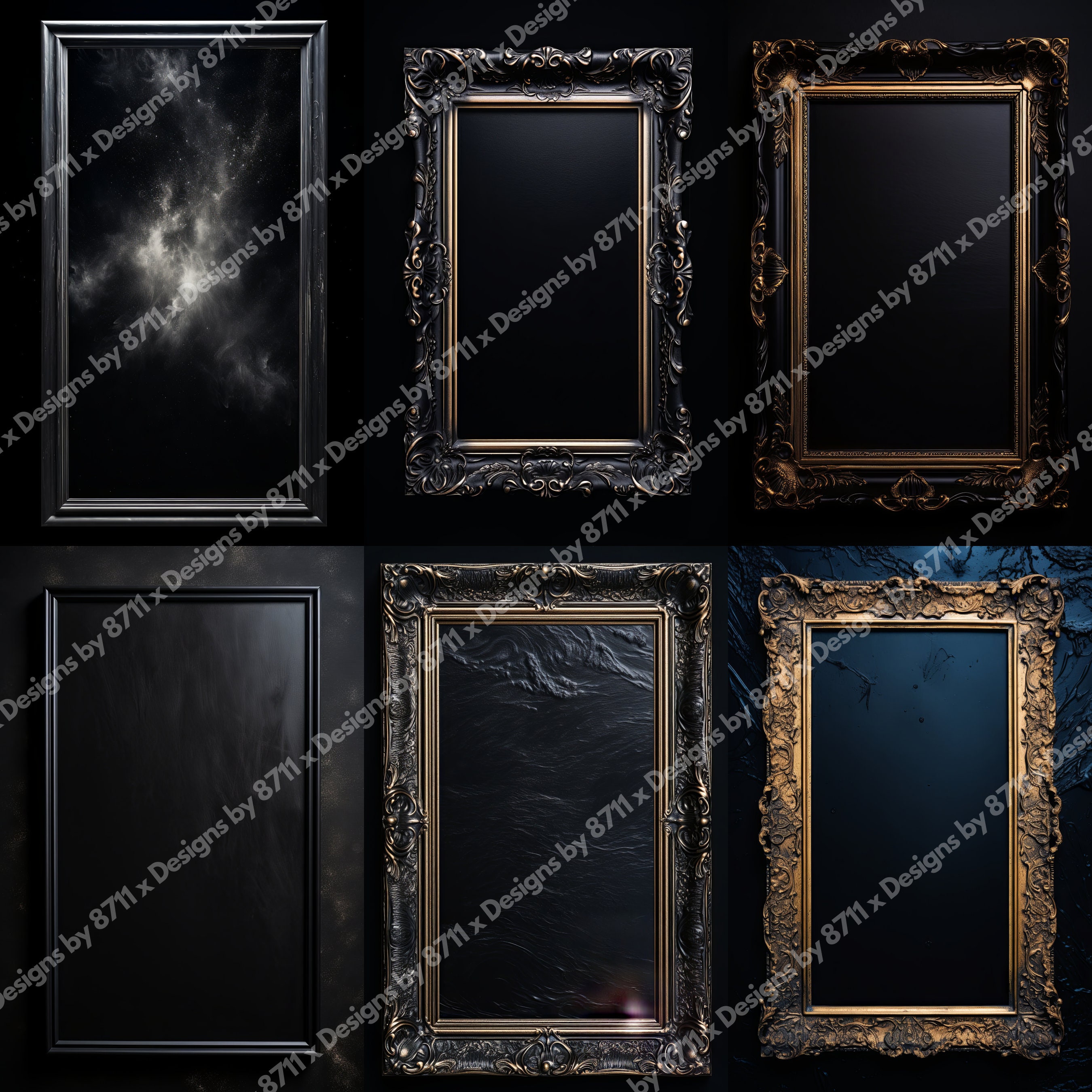 Black Frame Digital Backdrops Maternity Backdrop Overlays Photography ...