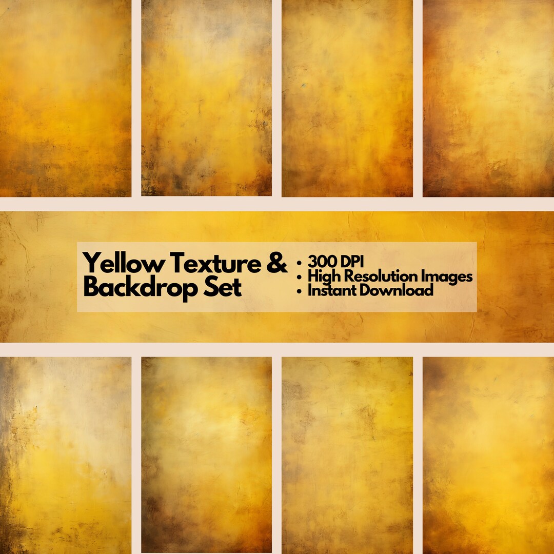 Yellow Studio Backdrop - Digital Portrait Background, Instant Download ...