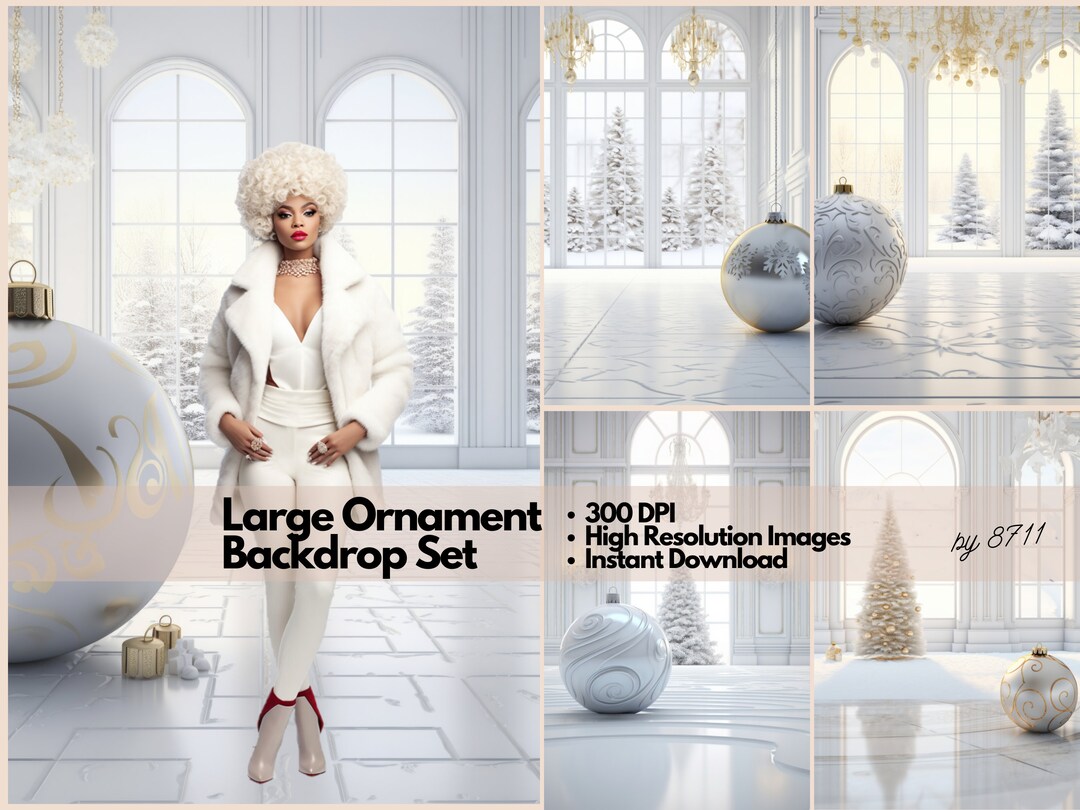 Christmas Ornament Digital Backdrops Christmas Backdrop - Etsy