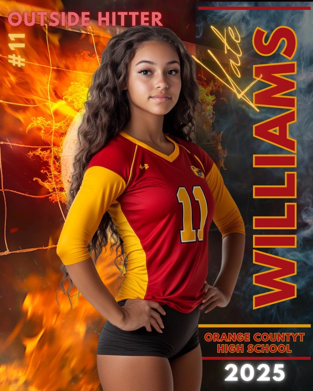Volleyball Poster Canva Template | Senior Night Banner, Custom Poster ...