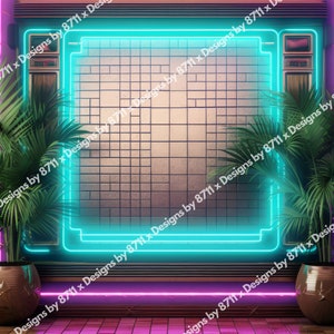 80s Retro Digital Backdrop Set, Maternity Backdrop Overlays, Studio ...