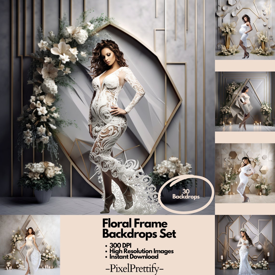 Frame Digital Overlays Maternity Backdrop Digital Studio Overlays Fine Art Textures Photoshop ...