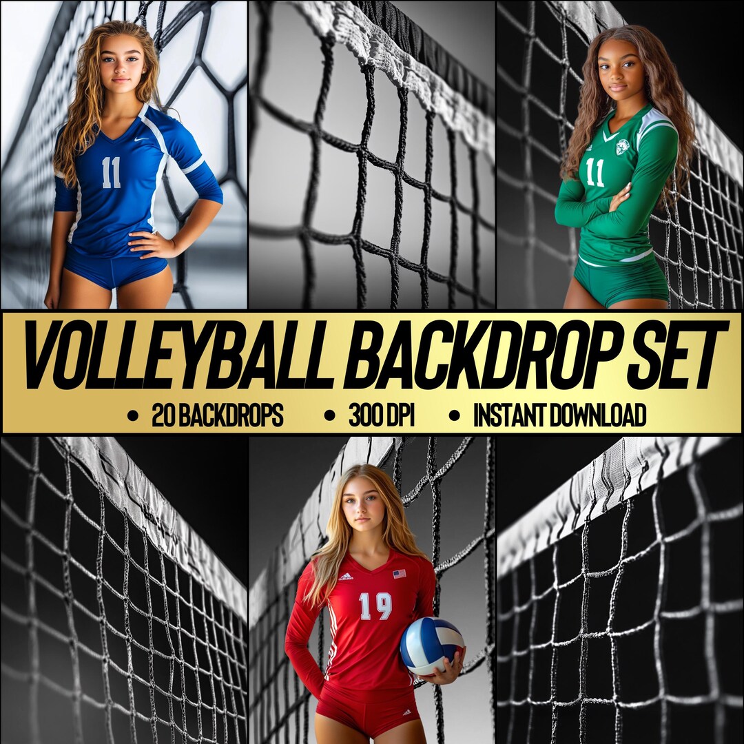 20 Volleyball Digital Backdrops for Sports Photography | Volleyball ...