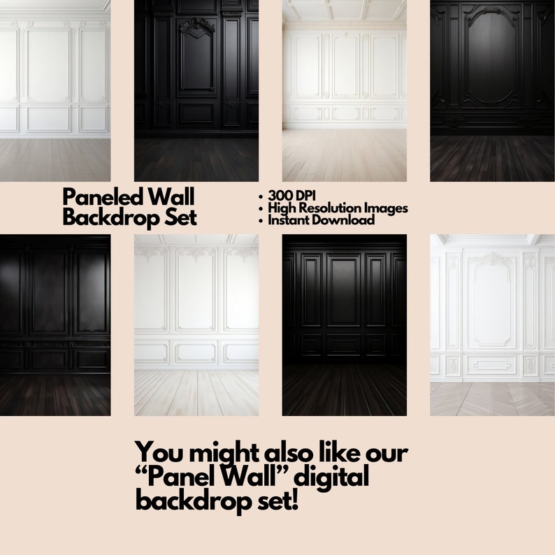 Pink Panel Wall Digital Backdrop Set, Maternity Backdrop Overlays ...