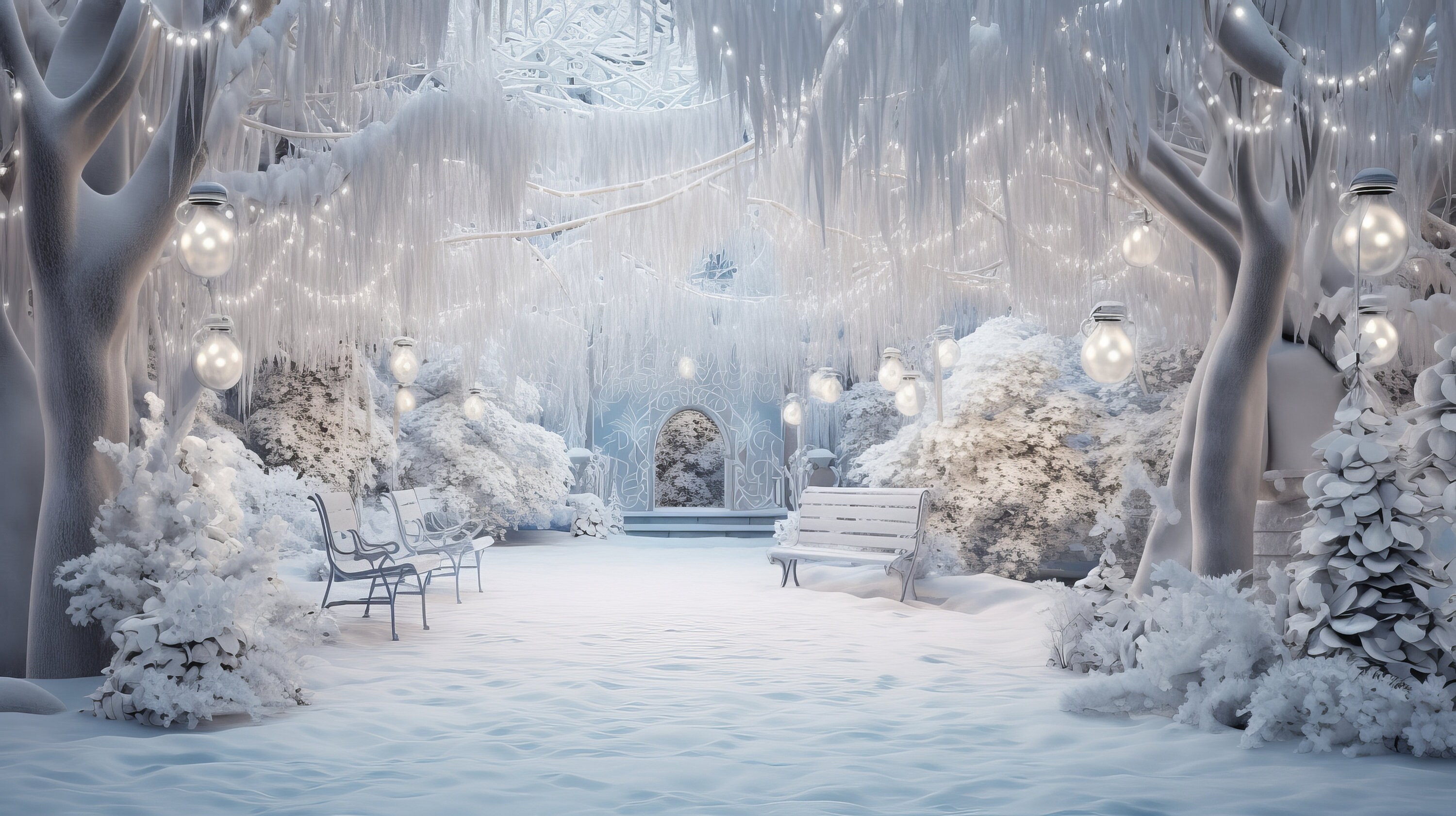 Winter Wonderland Digital Backdrop Set, Maternity Backdrop Overlays ...