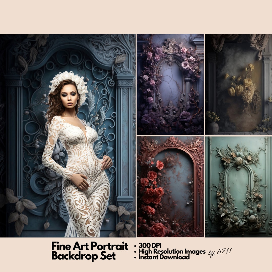 Floral Fine Art Portrait Texture, Photography Digital Background ...