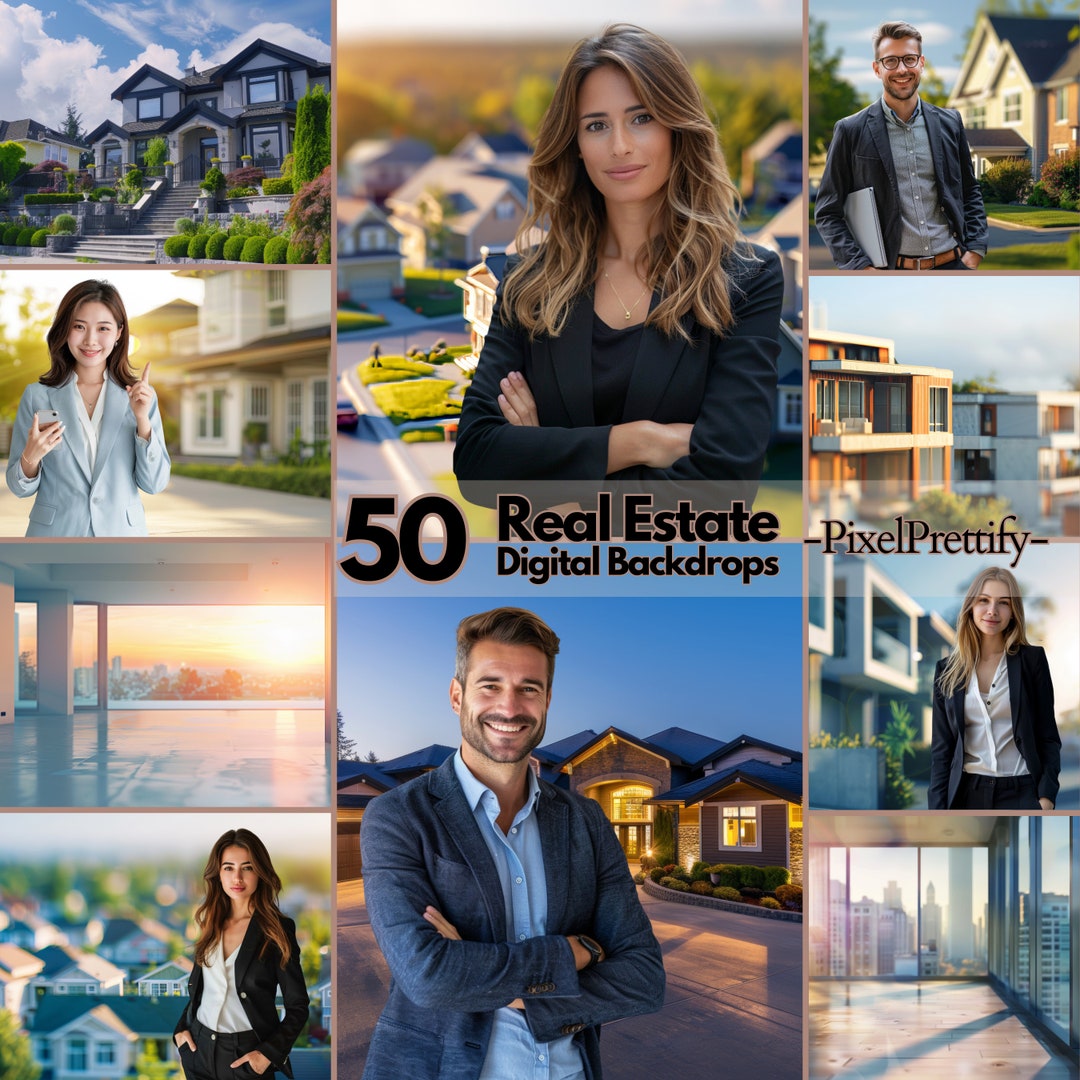50 Realtor Digital Backdrops for Headshots & Corporate Portraits | Soft ...